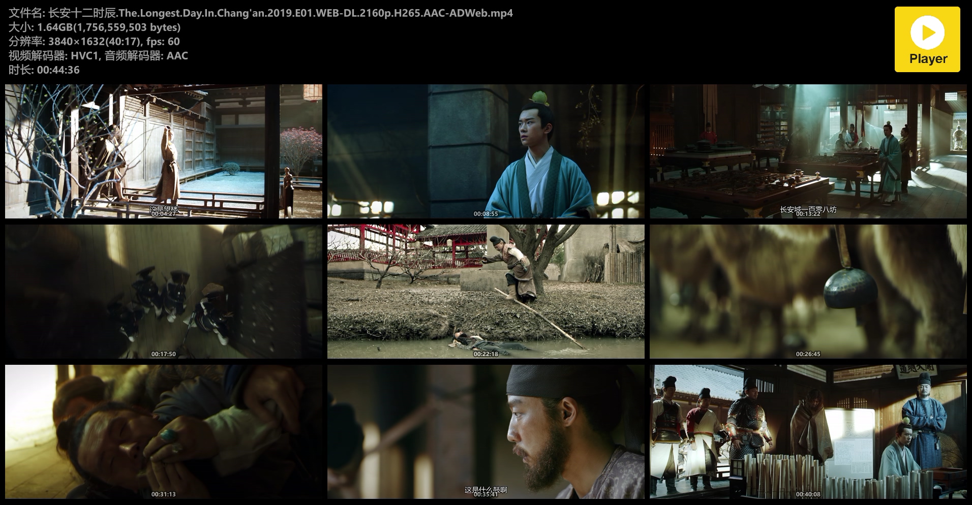 长安十二时辰.The.Longest.Day.In.Chang'an.2019.E01.WEB DL.2160p.H265.AAC ADWeb ...