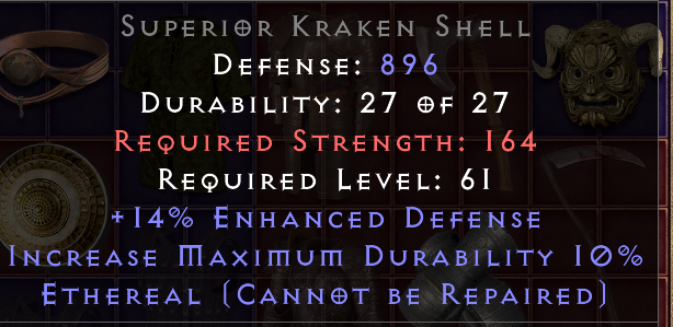 Eth Superior Kraken Shell 896def 14/10 And Bases - Topic - d2jsp